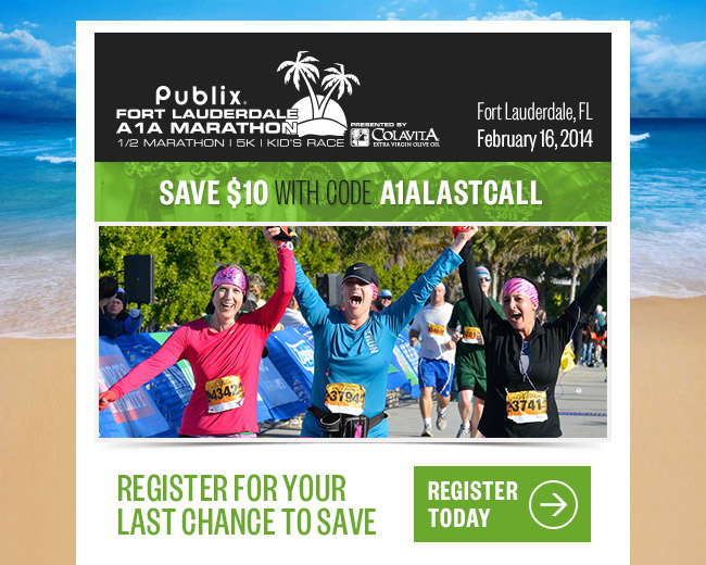 Last Chance: $10 Off A1A Marathon & Half!