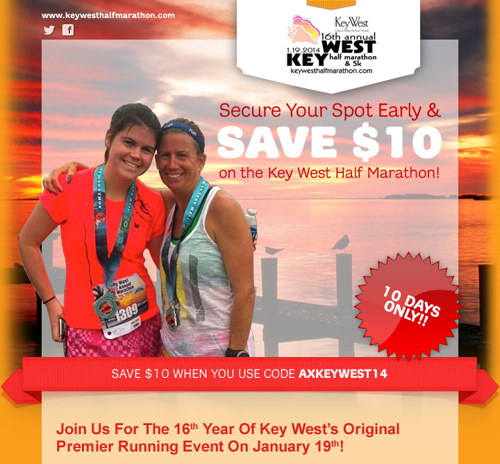 Secure Your Spot Early & Save $10 on the Key West Half Marathon!